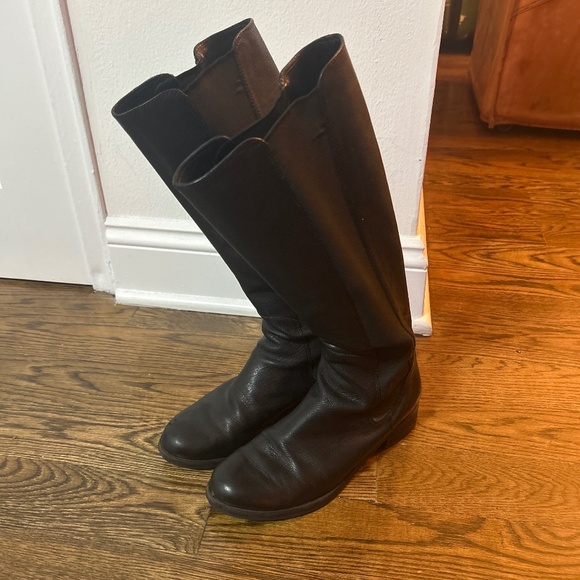 Cole Haan | Shoes | Cole Haan Womens Tall Black Leather Boots | Poshmark
